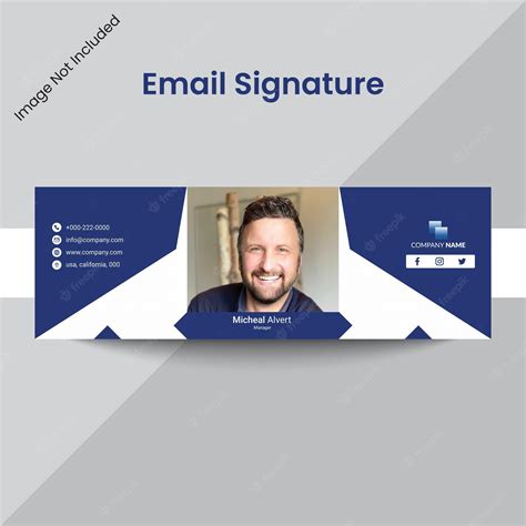 Premium Vector Business Email Signature Footer Design
