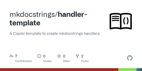 Github Mkdocstringshandler Template A Copier Template To Create