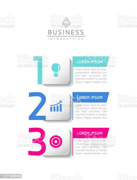 벡터 비즈니스 프리젠 테이션 연결 단계 인포 그래픽 템플릿 3에 대한 스톡 벡터 아트 및 기타 이미지 3 개념 개발 Istock