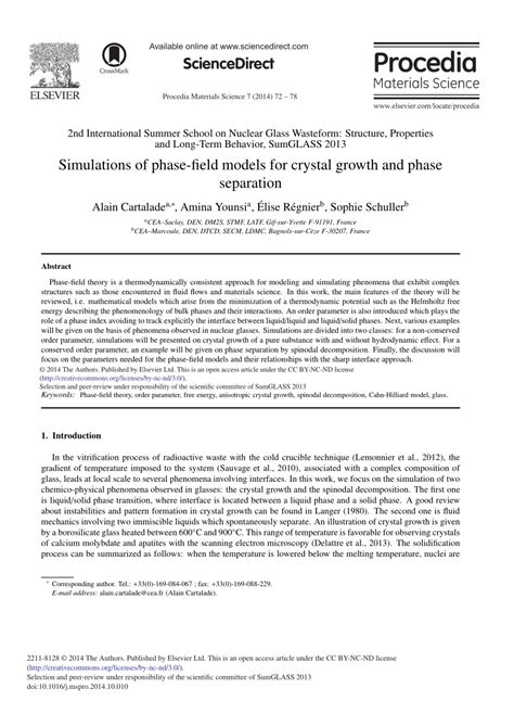 Pdf Simulations Of Phase Field Models For Crystal Growth And Phase