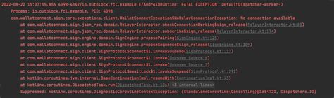 Norelayconnectionexception No Connection Available · Issue 359 · Walletconnect