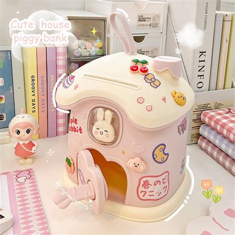 Badu Bg Касичка Детска къща Държач за монети Оригинални касички Сейф Мистериозна кутия Сладък