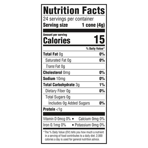 Ice Cream Cone Nutrition Facts At Jaime Arndt Blog