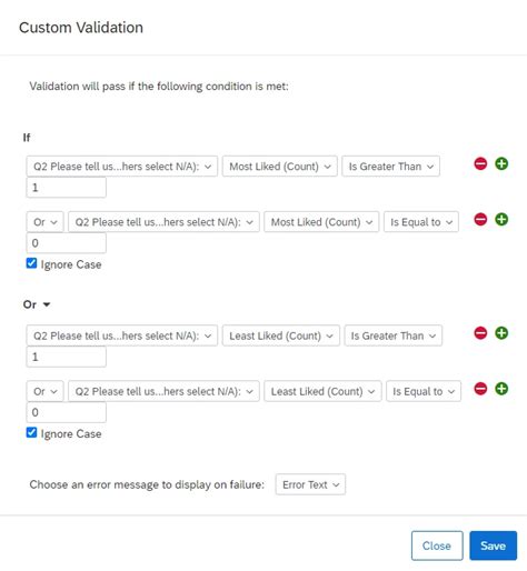 Custom Validation Count Logic Matrix Table Xm Community