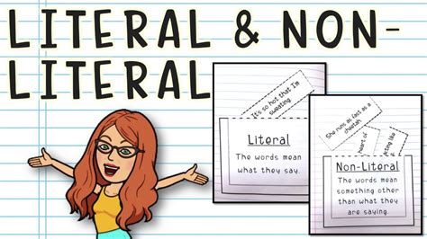 Non Literal And Literal Examples