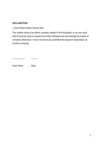 I Declaration I Joel Olasunkanmi Anwo Hereby Declare That This