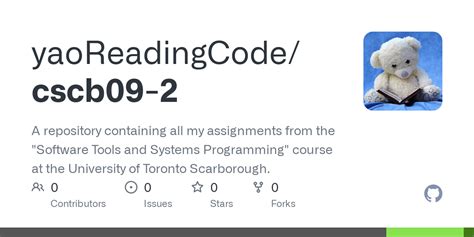 GitHub YaoReadingCode Cscb A Repository Containing All My Assignments From The Software