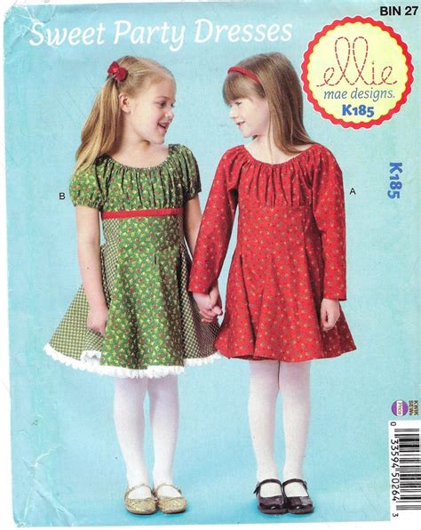 Uncut Kwik Sew Sewing Pattern 185 Ellie Mae Designs Sweet Etsy Party Dress Patterns Crochet