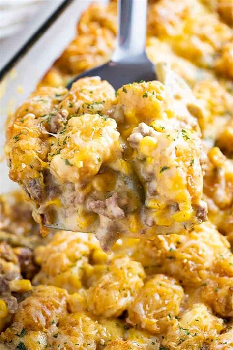Best Ever Tater Tot Casserole The Salty Marshmallow Recipe Hotdish Recipes Recipes Tater
