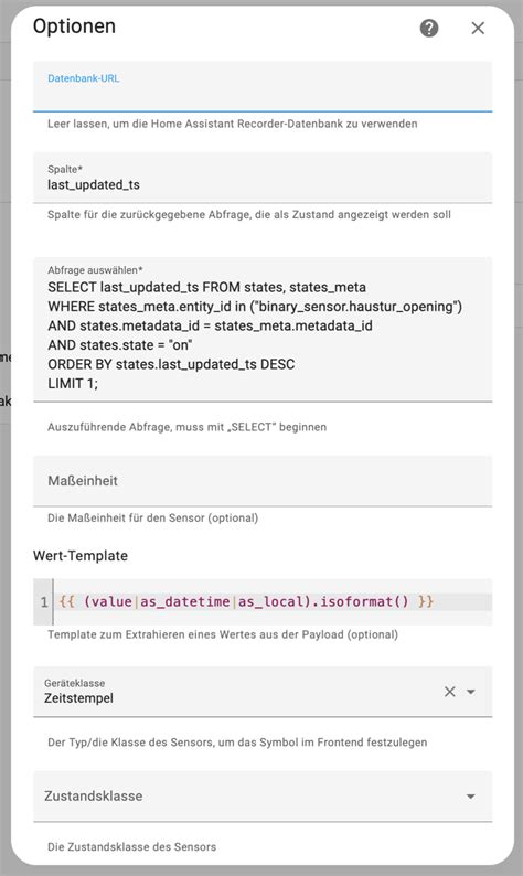 Sql Information Into Timestamp Sensor Configuration Home Assistant Community
