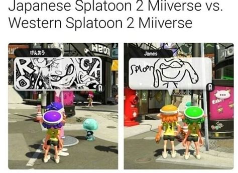 Japanese Splat I Vs Western Splatoon 2 Miiverse James Ifunny