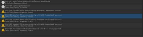 Object Mirror Networkidentity With Netid Was Already Spawned Issue