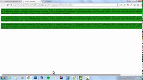 Csshtml Units Of Measurement Youtube