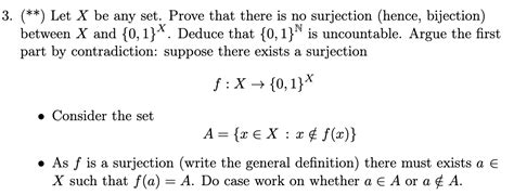Solved Let X Be Any Set Prove That There Is No Chegg Com