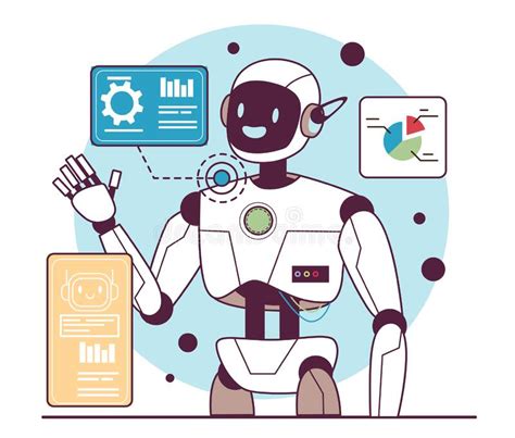 Xx Century Robotics And Automation Development Stock Vector