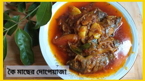 কৈ মাছের দোপেয়াজা Koi Macher Vuna Climbing Perch Fish Curry