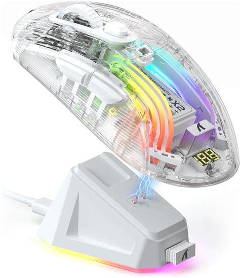 Trahoo X2 Pro Wireless Gaming Mouse With Rgb Charging Dock Tri Mode Pc Gaming Mice 2 4g