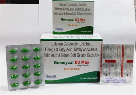 Gemsycal D3max Omega 3 Methycobalamin Cacitriol Calcium Carbonate