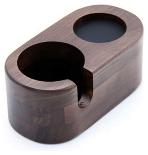 커피 템퍼 공구 자동 해머 Xenite 파우더 프레스 탬퍼 홀더 솔리드 우드 에스프레소 매트 스탠드 메이커 티몬