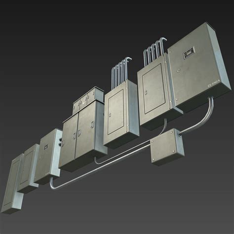 전기 박스 02 3d 모델 19 Obj Fbx Max Free3d