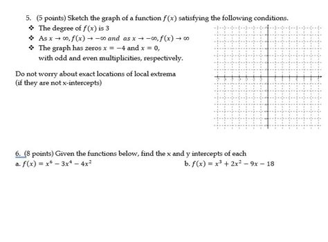 solved 5 5 points sketch the graph of a function f x