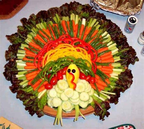 Creative Thanksgiving Vegetable Trays