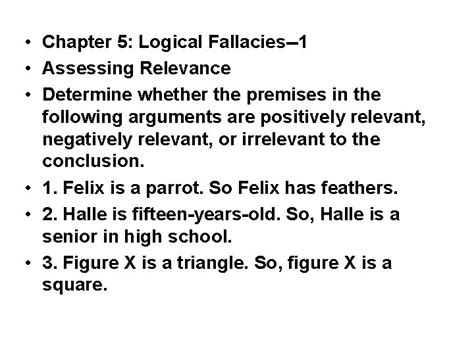 Chapter 5 Logical Fallacies I Fallacies Of Relevance