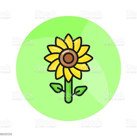 편집 가능한 스타일의 아름답게 디자인 된 해바라기 아이콘 사용하기 쉬운 아이콘 0명에 대한 스톡 벡터 아트 및 기타 이미지 0명 꽃 나무 꽃 식물 Istock