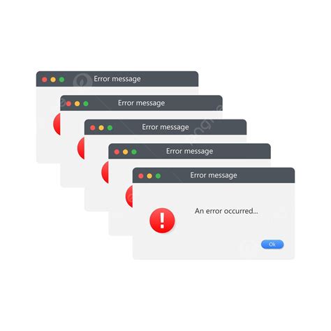 Vintage Style Notification Window Displaying System Error Warning Pc
