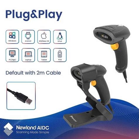Newland 2d Barcode Scanner Handheld Wired Qr Pdf417 Data Matrix 1d Bar Code Scanner At Rs 22015