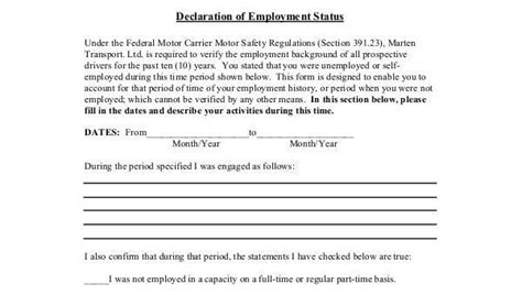 Free 9 Sample Employment Status Forms In Pdf Ms Word Excel