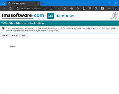 TMSWeb MainMenu Demo Appears Broken In Version 2 1 2 TMS WEB Core