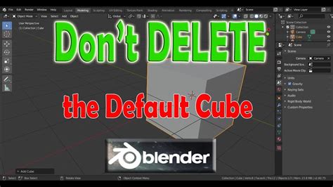 5 Reasons Not To Delete The Default Cube In Blender 2 80 Youtube