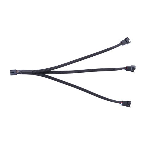 Raindrops 2pc 1 To 3 Mainboard 4 Pin Fan Extention Cables Pwm Adapter Cable Computer Case