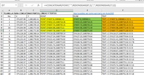 Zc 055 Template To Concatenate Points Polygon And Vertex Texts From Excel To Autocad