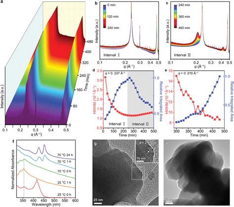 Formation Of Cdse Nanoribbons A In Situ Saxs Patterns Depicting The Download Scientific