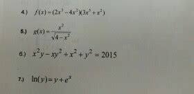 Solved Find The Derivative Of The Following Chegg