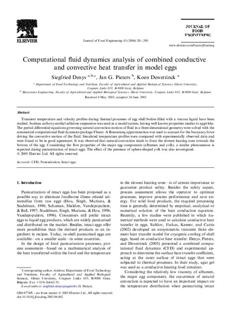 Pdf Computational Fluid Dynamics Analysis Of Combined Conductive And