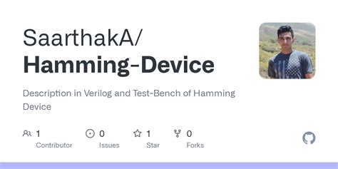 Github Saarthakahamming Device Description In Verilog And Test