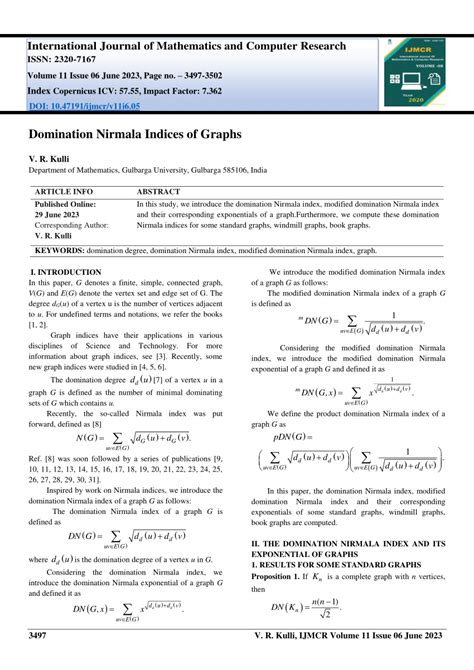 Pdf Domination Nirmala Indices Of Graphs