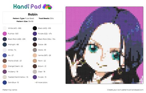 Robin Fuse Bead Pattern Kandi Pad Kandi Patterns Fuse Bead Patterns Pony Bead Patterns