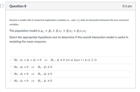 solved question 5 0 5 pts assume a model with 1 numerical