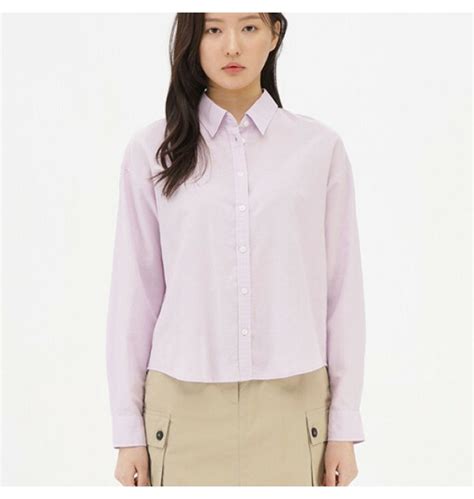 탑텐 24 Ss 여성 린넨블렌드 카라 루즈핏 긴팔 셔츠 Pp 티몬