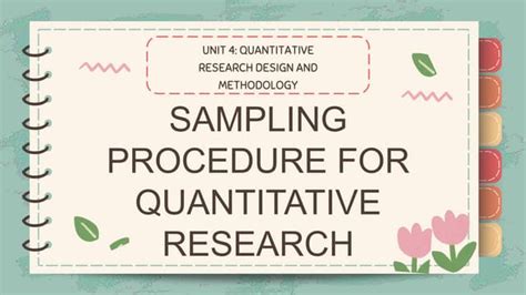 Lesson 2 Sampling Procedure For Quantitative Research Pptx