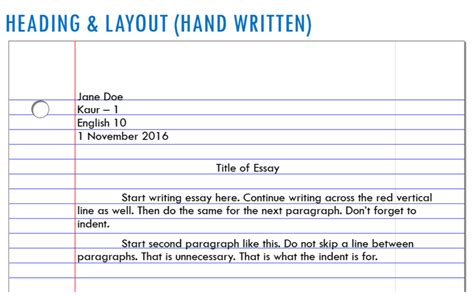 How To Write A College Paper Heading Alderman Writing