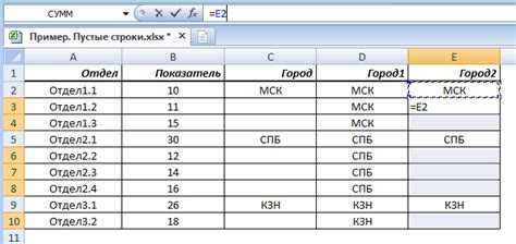 Как заполнить пустые ячейки в таблице Правильный вид таблицы Excel Excel Works