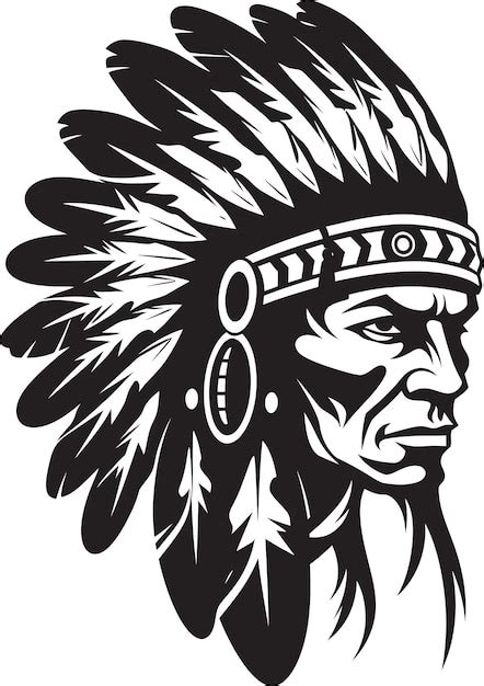 Premium Vector Tribal Sentinel Apache Face Iconography Thunder Guardian Apache Logo Iconic