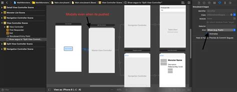 Swift Master Detail Controller Is Always Presented Modally Since Ios