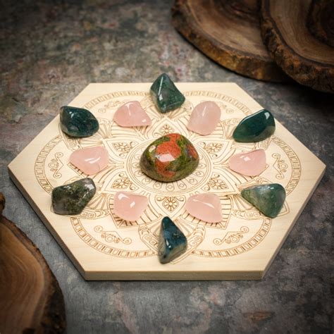 Focus And Motivation Mini Crystal Grid Set Healing Stones For You