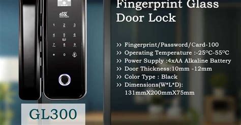 ESSL RFID CARD GLASS DOOR LOCK GL Concept Technologies Oman